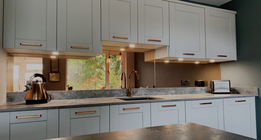 Rose Gold Mirror Splashbacks - MCK Splashbacks